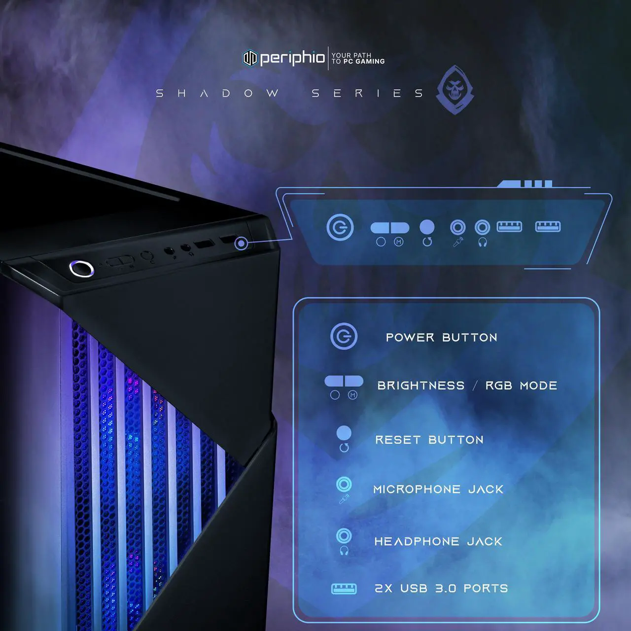 Periphio Reaper Gaming PC Computer - AMD Ryzen 5 5600G, Radeon Vega 7 ...