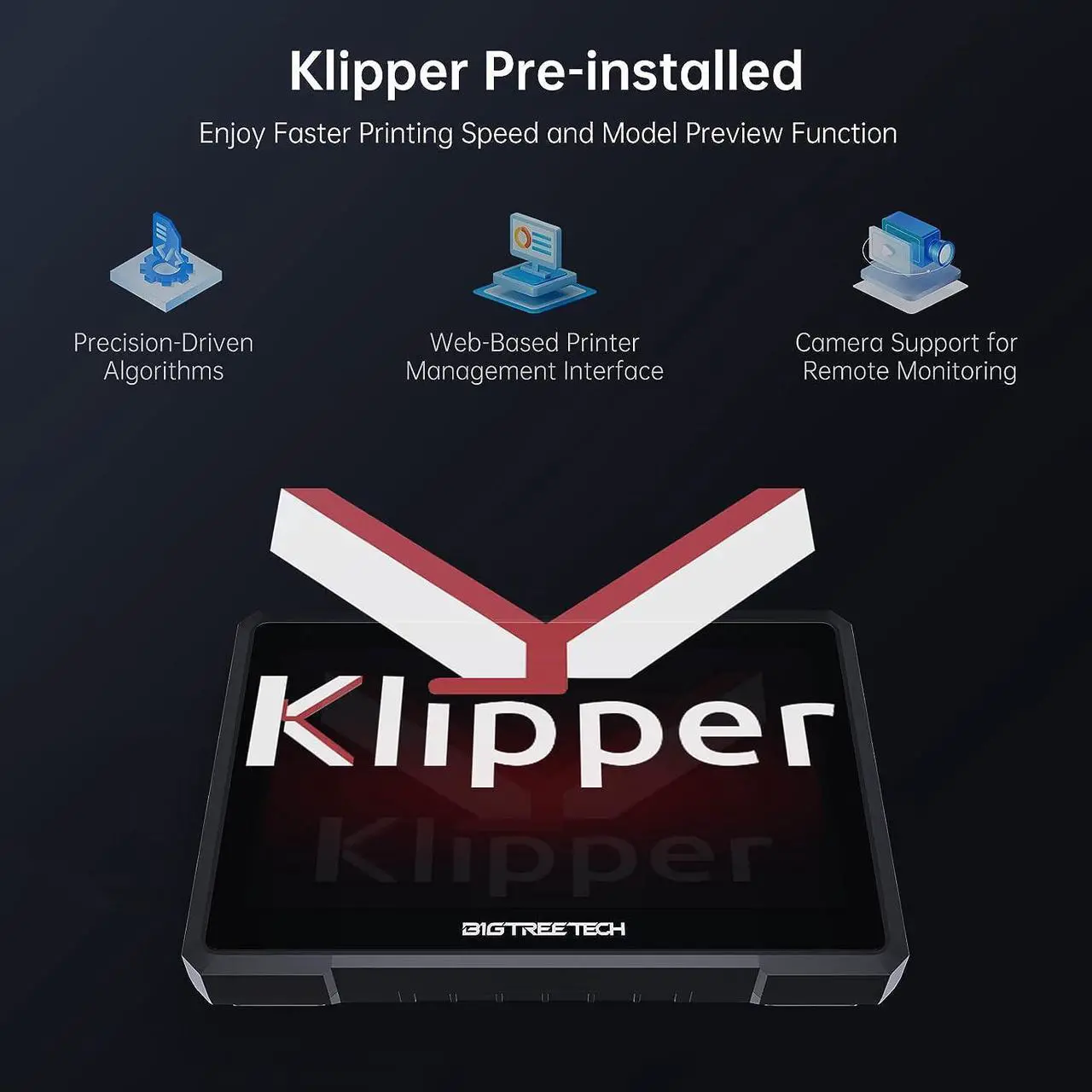 BIGTREETECH Pad 7 Klipper Touch Screen 7 Inch 3D Printing Smart Pad ...