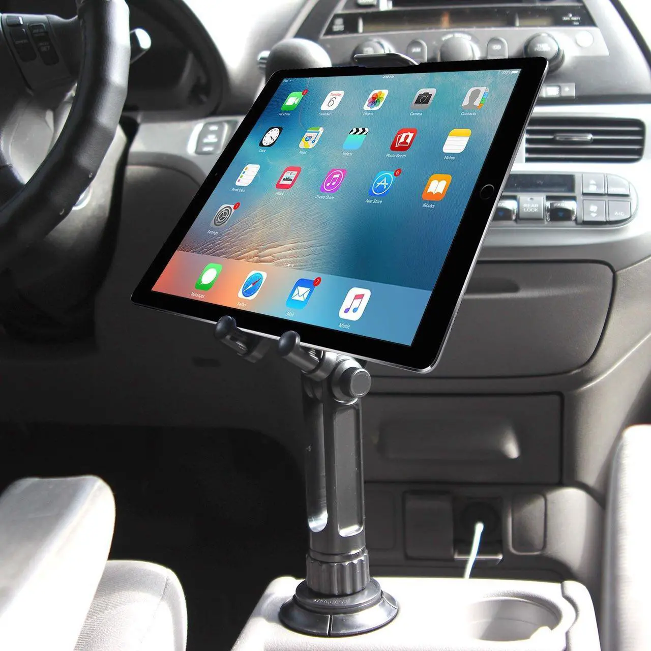 Car Tablet Mount with a Cup Holder Base Compatible for Apple iPad, iPad ...