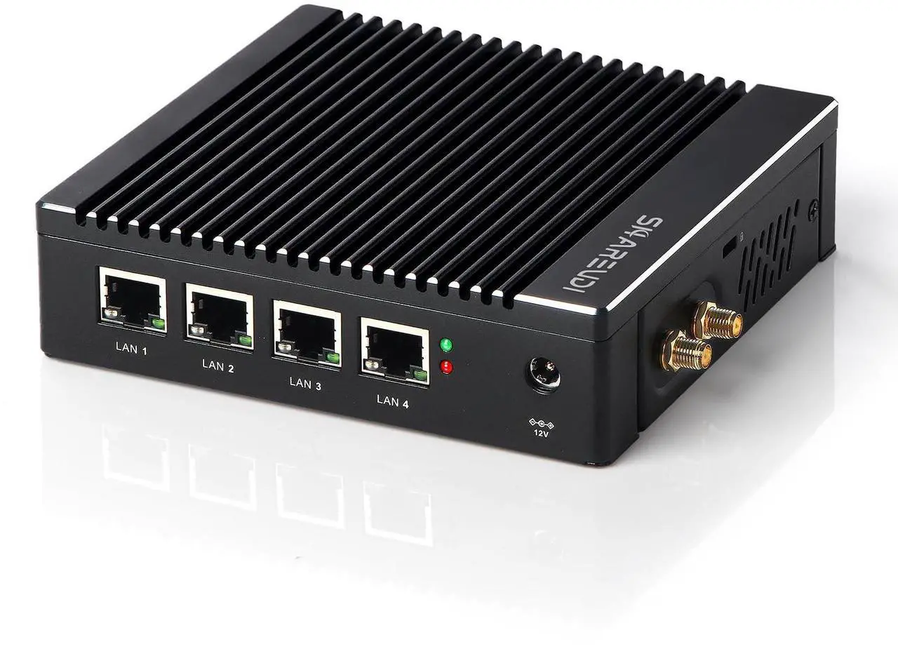 Sharevdi Micro Firewall Appliance, Fanless Mini PC Intel N3700 4Cores ...