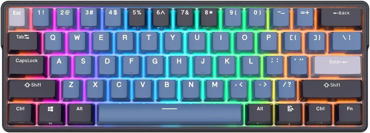 ROYAL KLUDGE RK61 Plus 2.4G Wireless Bluetooth Mechanical Keyboard 61 ...