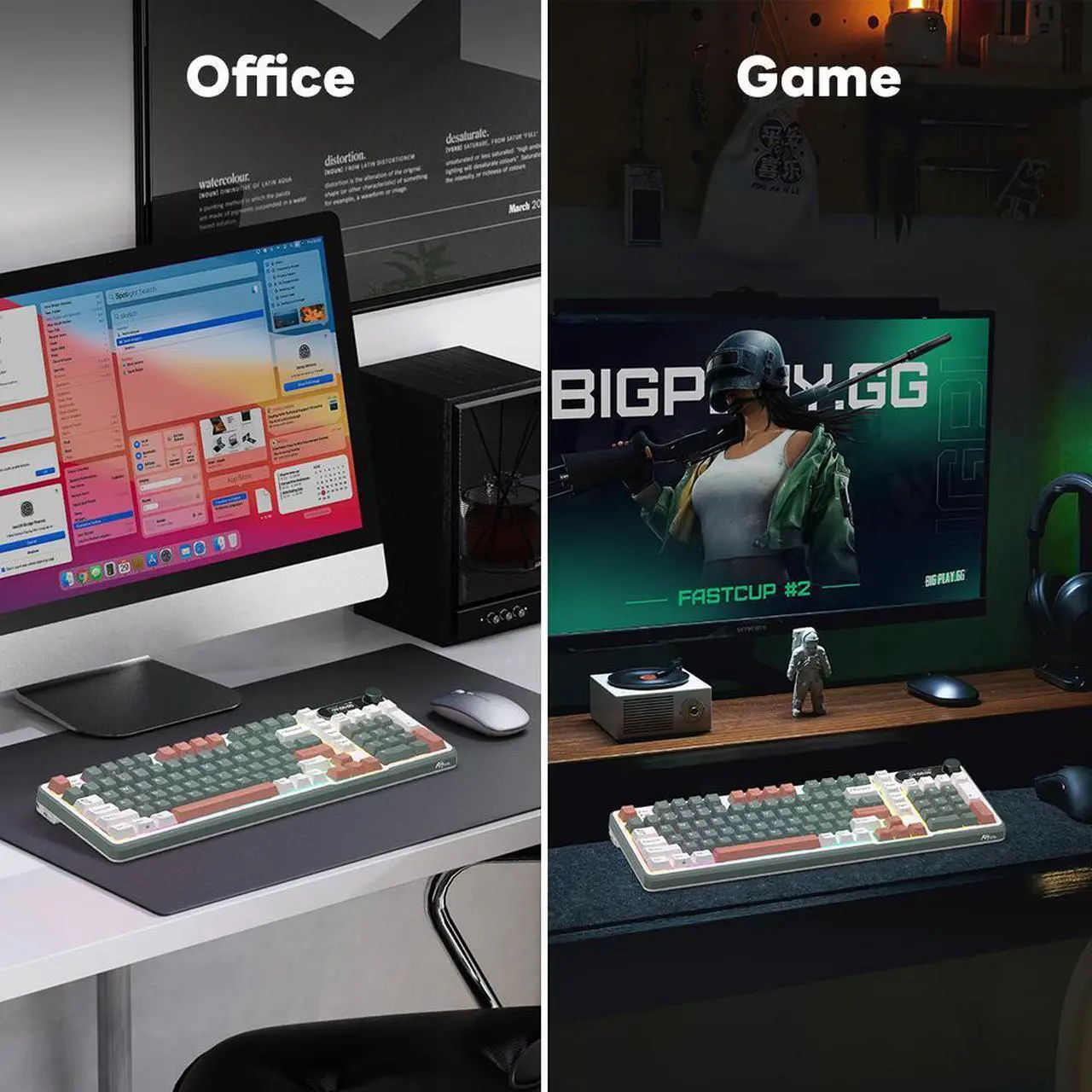 RK ROYAL KLUDGE RKS98 Mechanical Keyboard w/Smart Display & Knob, Top ...