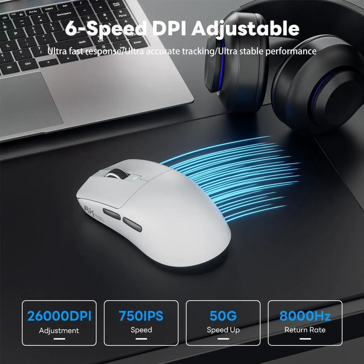 RK Royal Kludge M3 - Wireless Performance Mouse with Ultra-fast ...
