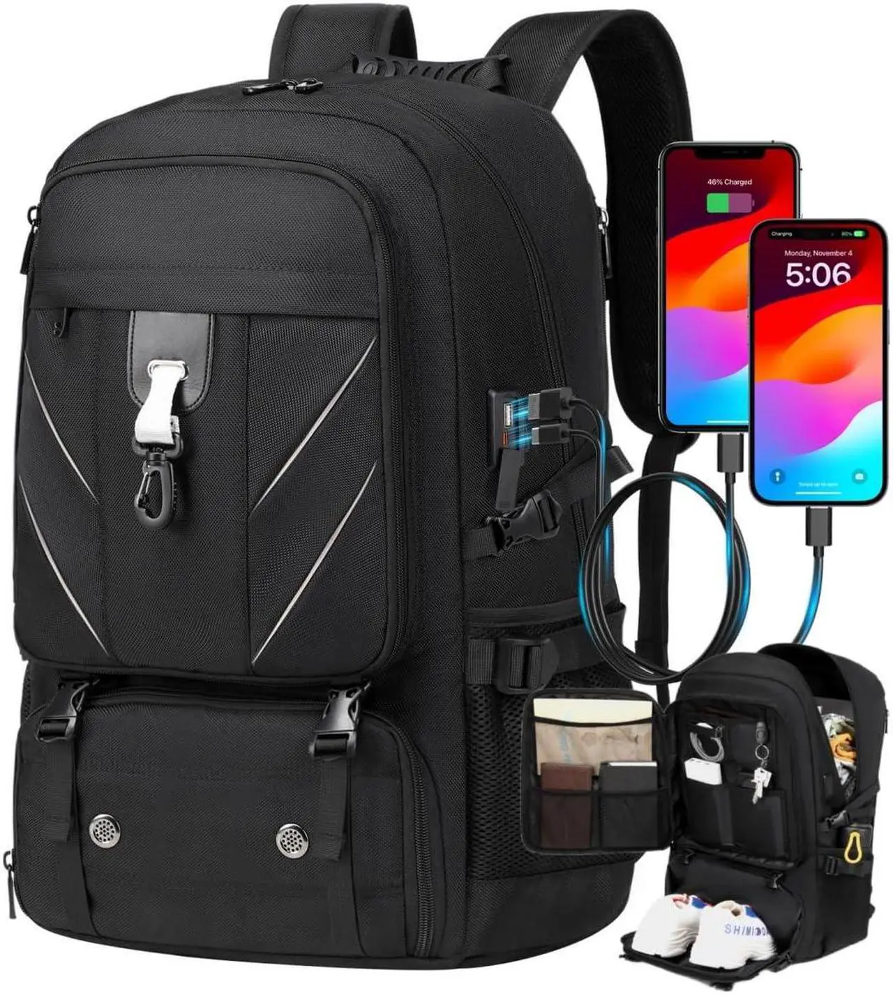 Banlole 17.3 Inch Travel Backpack,50L Water Resistant Backpacks with ...