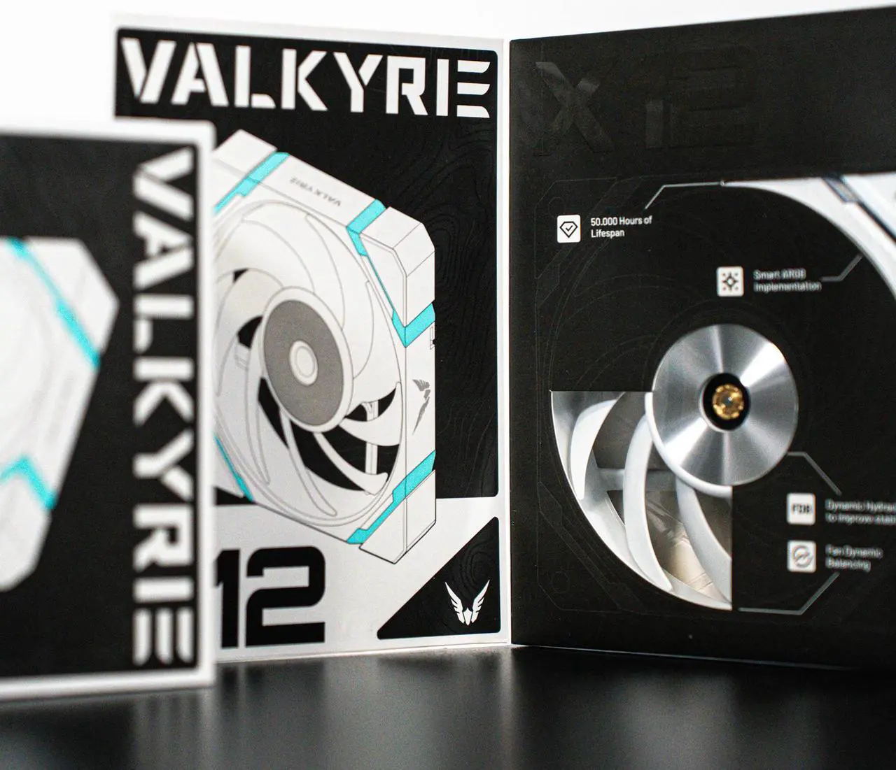 Valkyrie X12 White PC Case Fan - 120mm - High Performance - aRGB LED ...