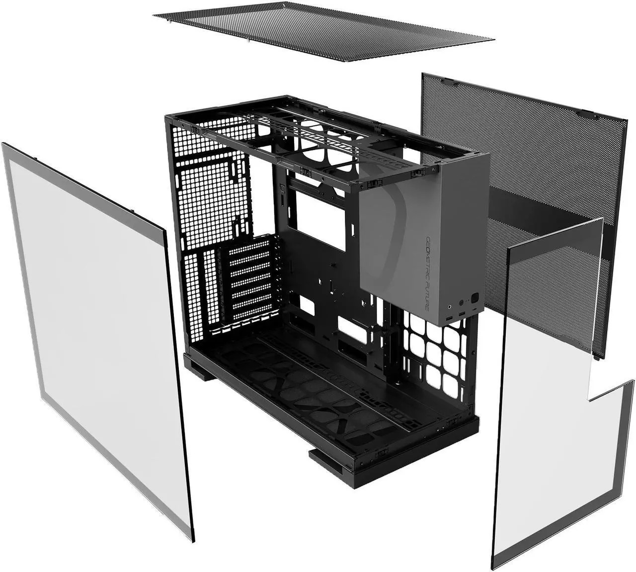 Geometric Future M5 Tempered Glass Mid Tower, E-ATX/ATX Gaming Case, 1 ...