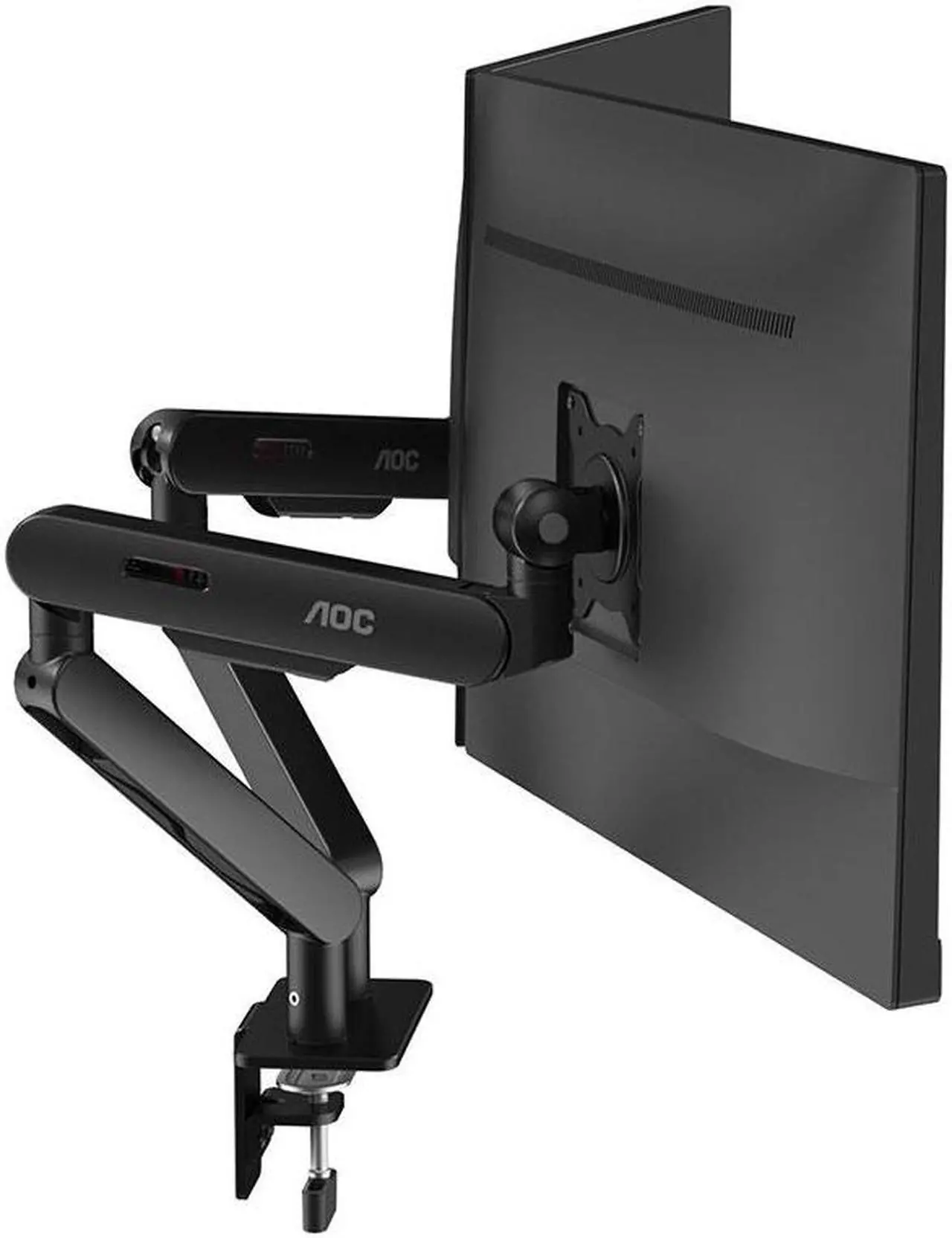 AOC Dual Monitor Arm Desk Stand Adjustable Two Monitor Freestanding ...
