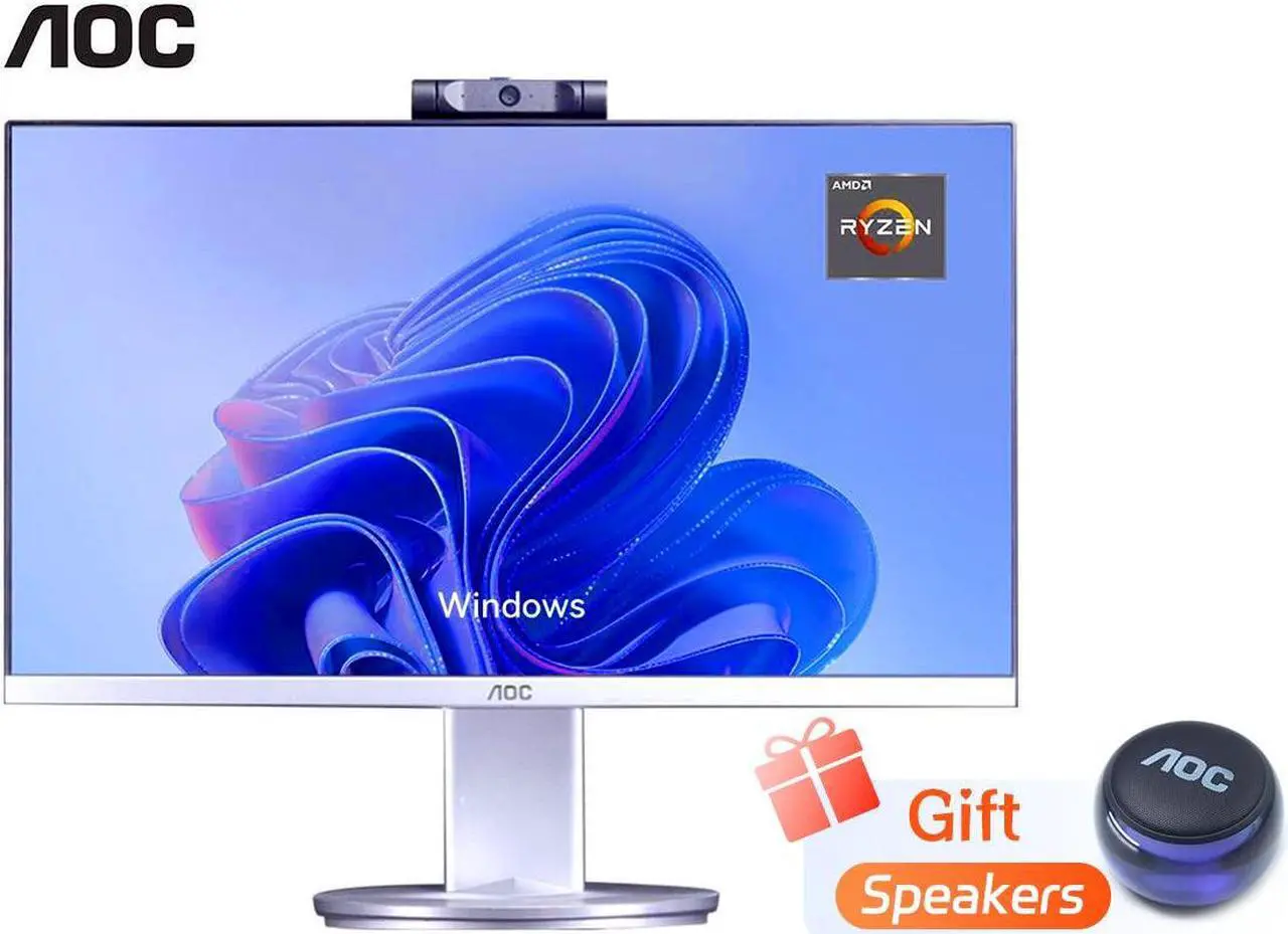 AOC All-in-One Business Desktop 23.8" FHD Display AMD R5 5600G ...