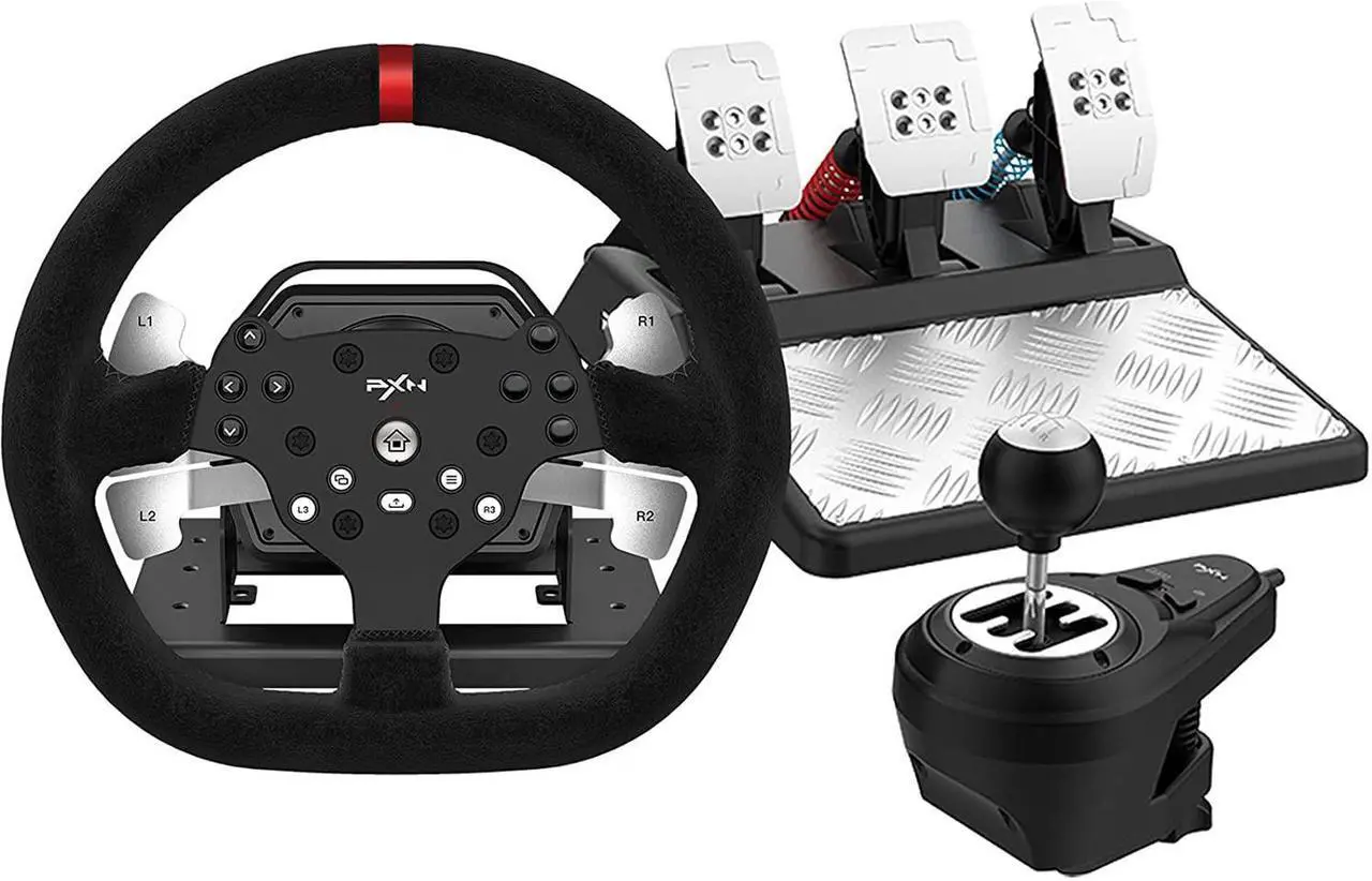 Force Feedback Steering Wheel,PXN V10 Racing Wheel 270°/900° Rotation ...