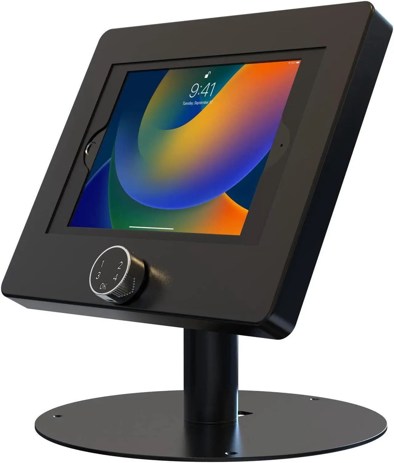 iPad POS Kiosk Desk Stand - CTA Keyless Anti-Theft Locking iPad Tablet ...