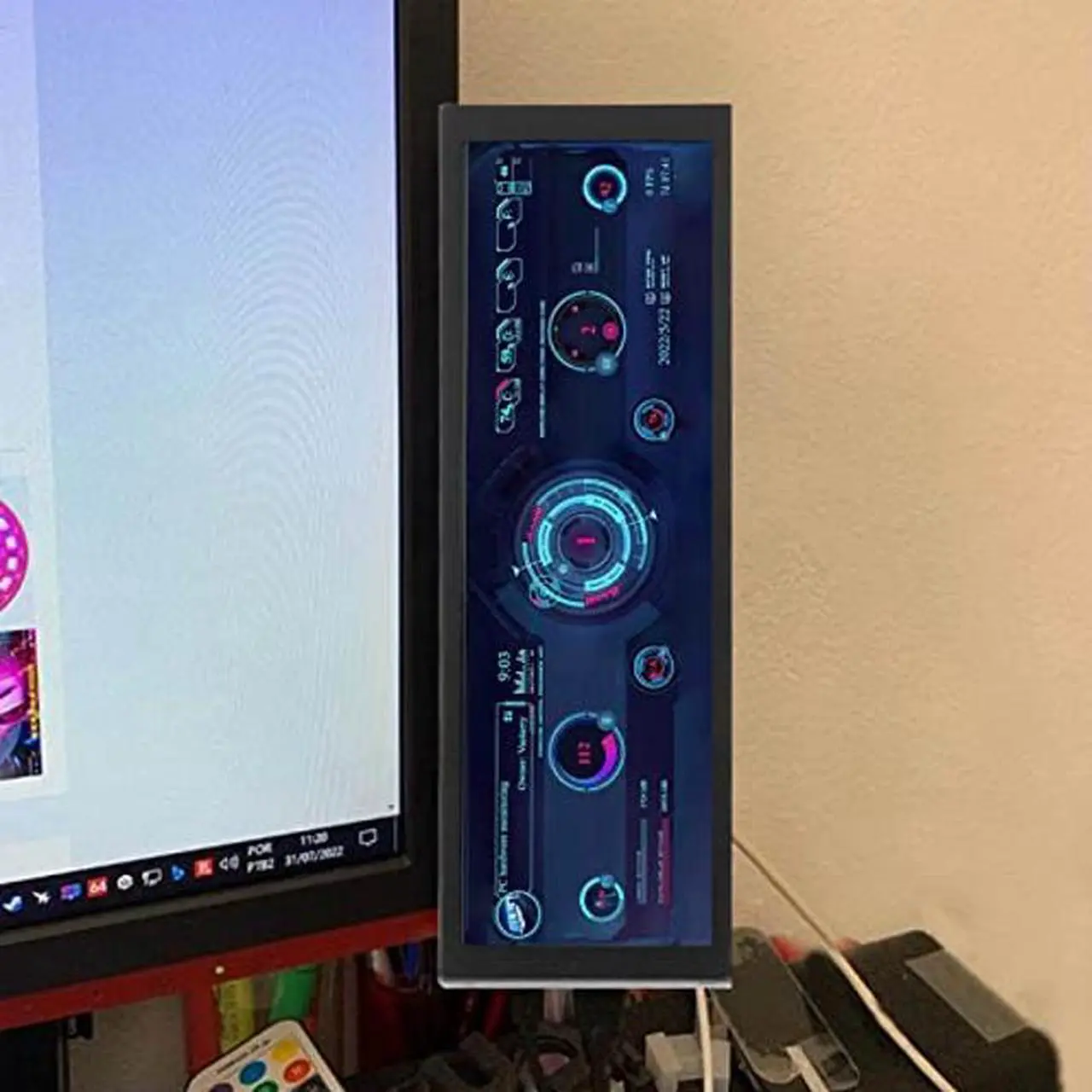 IPS USB Mini Screen PC CPU RAM HDD Data Monitor, 7.9 Inch CPU Hardware ...