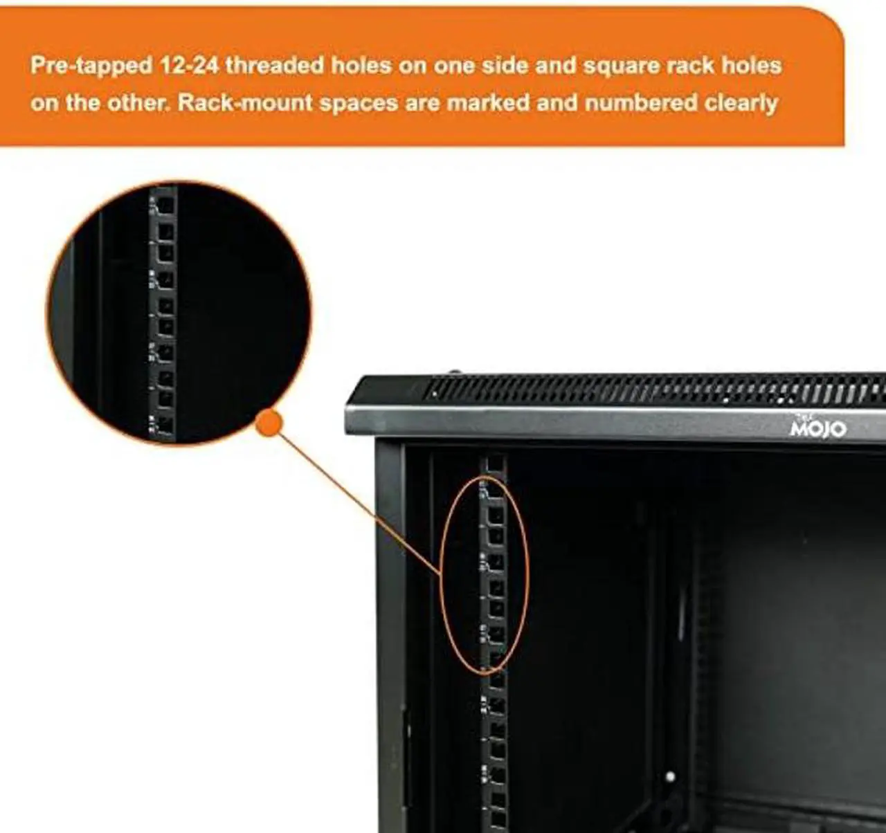 Tecmojo Elite Collection 9U Wall Mount Server Cabinet IT Network Rack Enclosure Lockable Glass ...