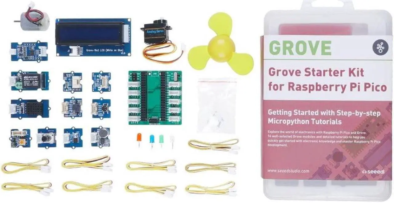 Seeed Studio Grove Starter Kit for Raspberry Pi Pico, with Detailed ...