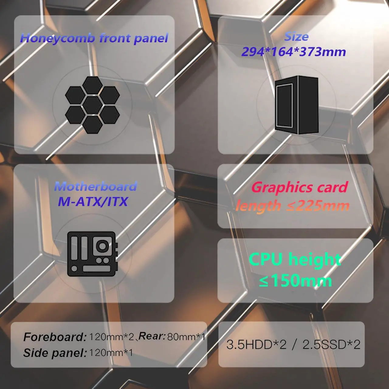 Micro ATX case Gaming PC Computer case,Mini itx case, High-Airflow ...