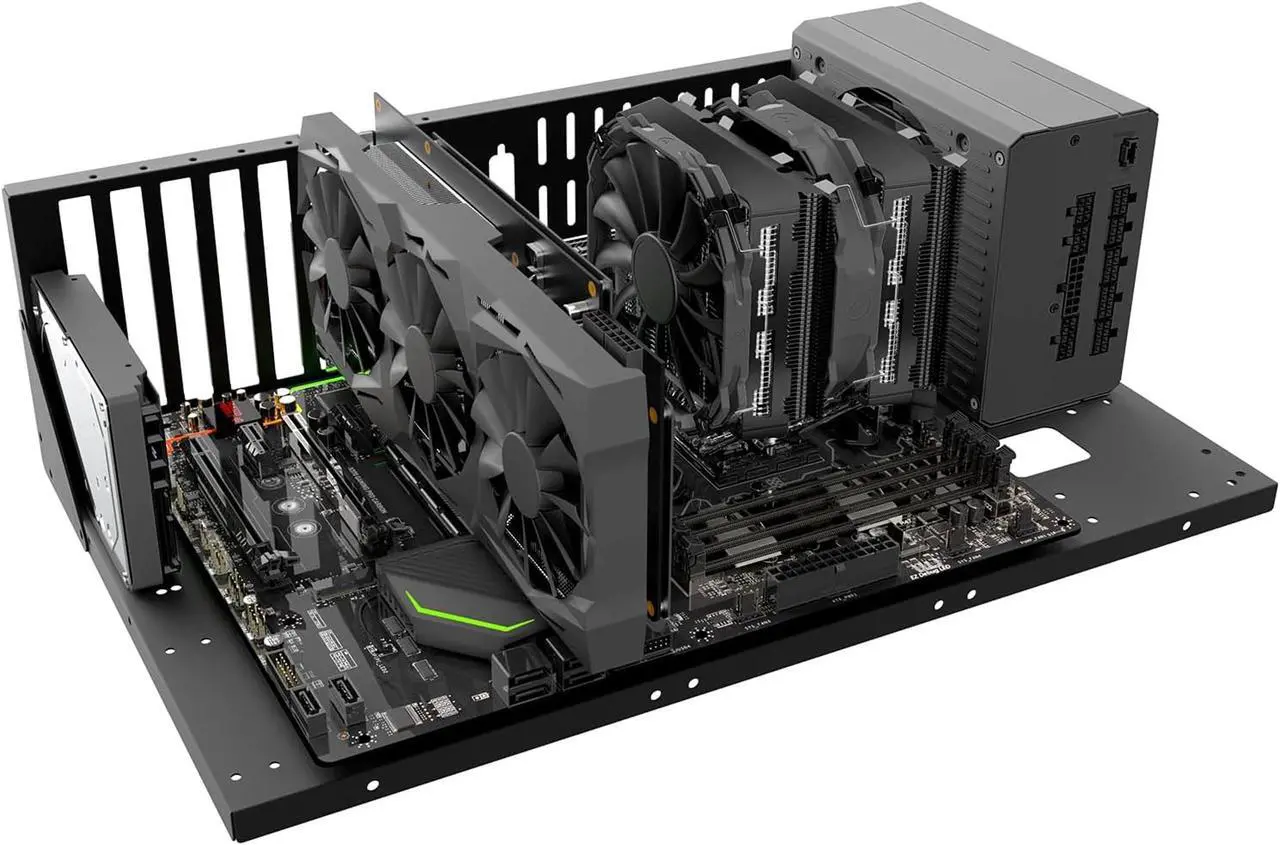 ATX Open Chassis Case Rack, DIY Gaming Computer Case Chassis, Stand ...