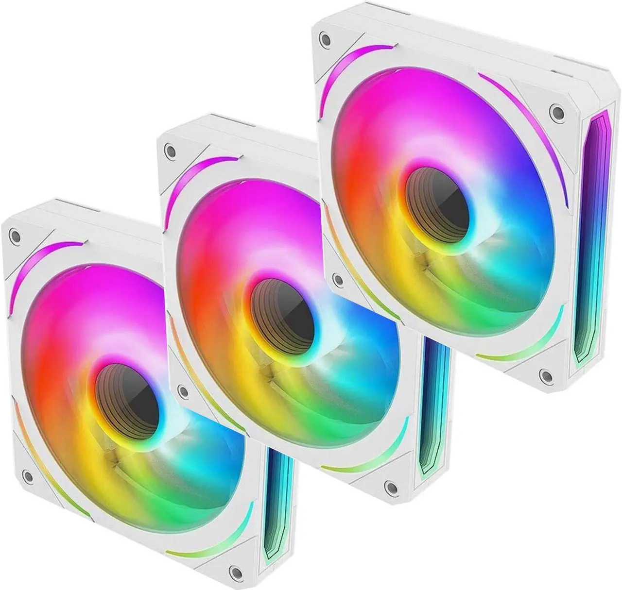 3 PACKS 120mm GEN5 Addressable-RGB case Fan,Multifaceted Infinity ...