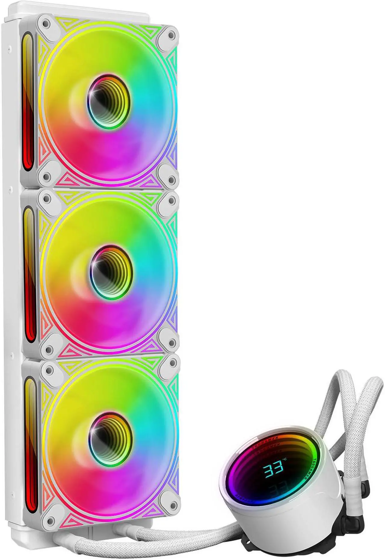 360mm CPU Liquid Cooler,Water Cooler with Temperature Display Screen ...