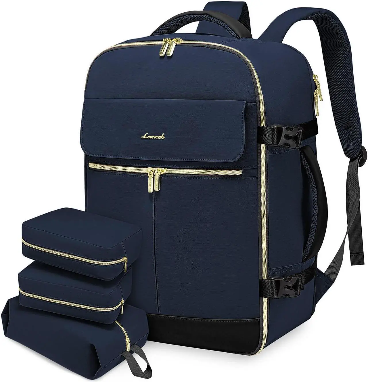 LOVEVOOK Carry On Backpack, 40L Travel Backpack Women with 3 Packing ...