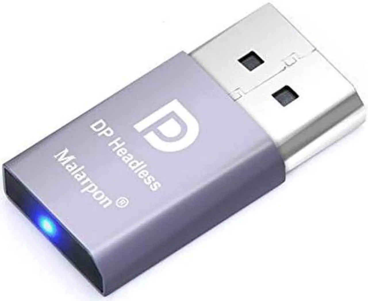 Malarpon DispalyPort Headless Ghost Display Emulator with Blue Light for PC 4K DP Dummy Plug ...