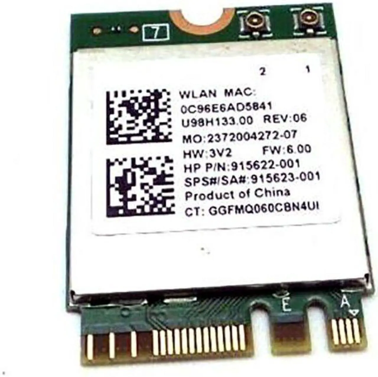 New HP 915623-001 Realtek RTL8822BE 802.11AC ABGN Bluetooth 4.2 NGFF ...