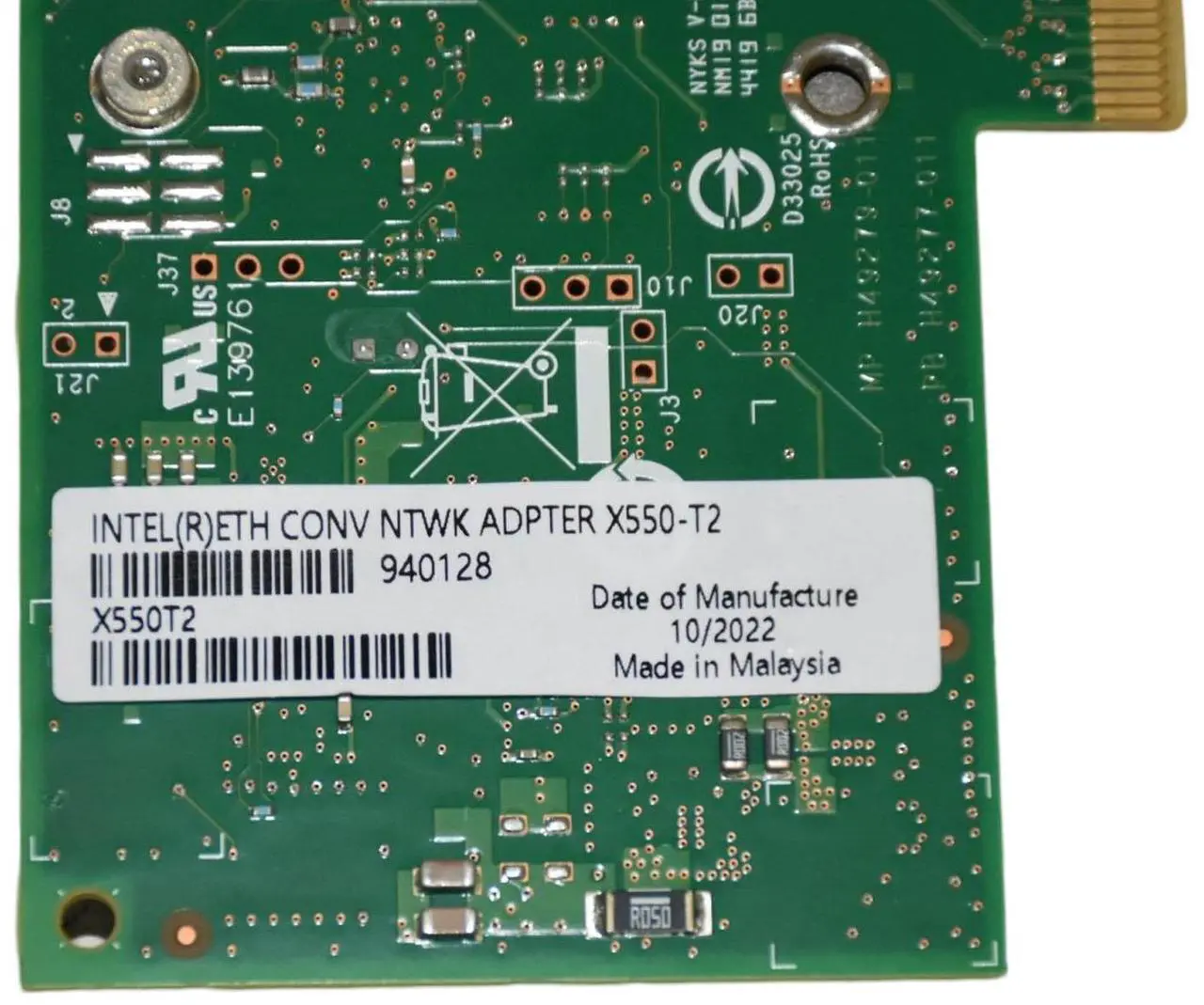 Intel X550-T2BLK Dual Port 10GbE PCIe 3.0 x8 Network Adapter High ...