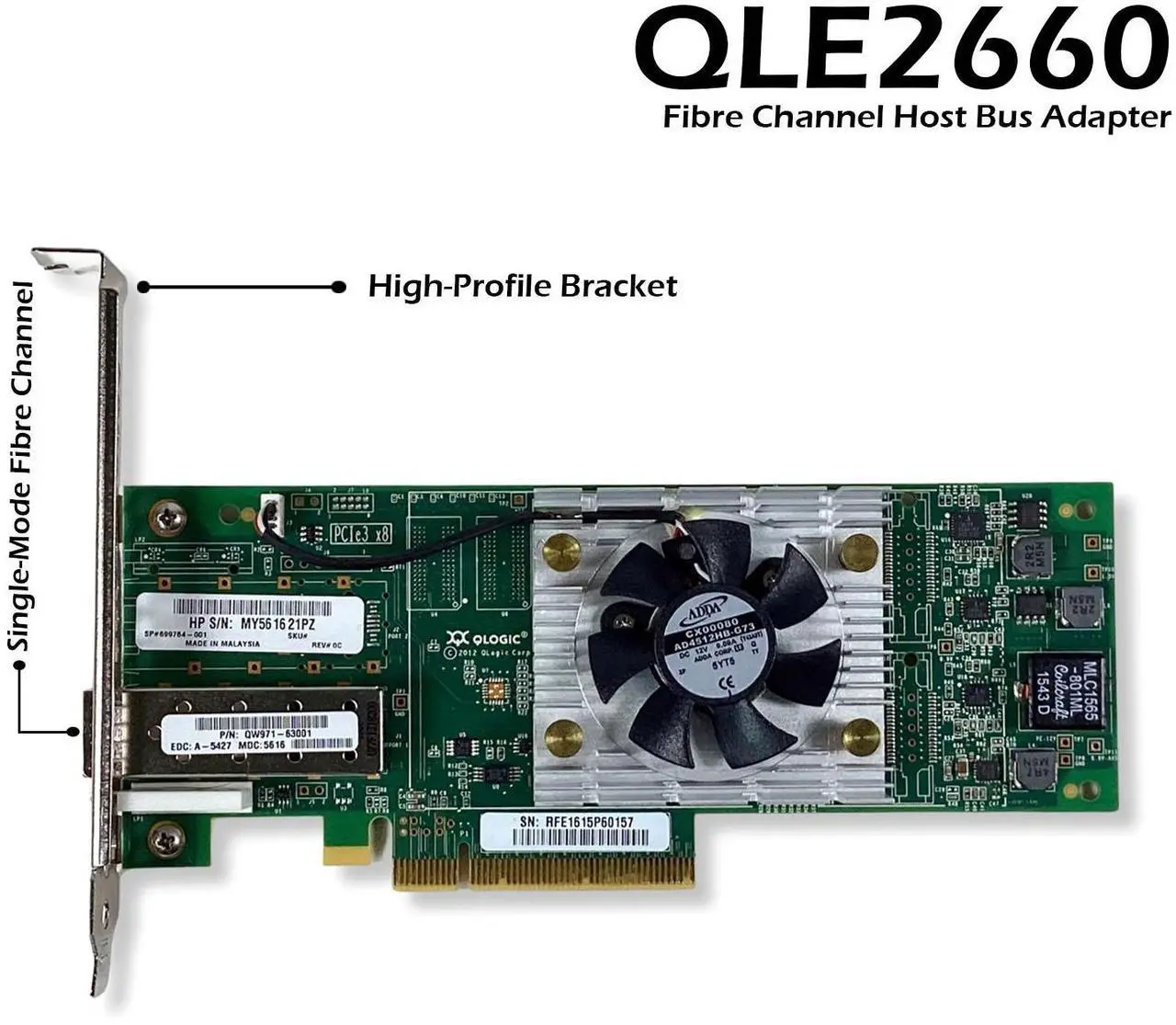 Used - Like New: HP QLogic QLE2660 16Gb Single Port PCIe Fibre Channel ...