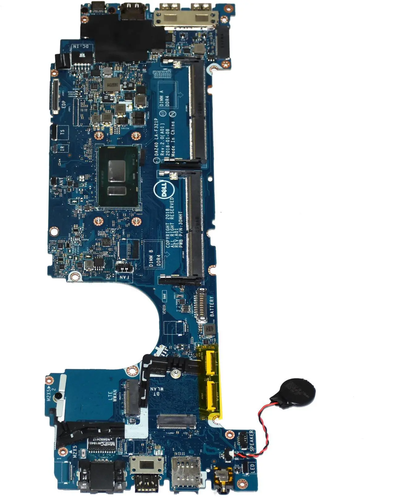 Dell latitude 7490 Intel i5-8350u 1.70GHz Laptop Motherboard C56HH ...