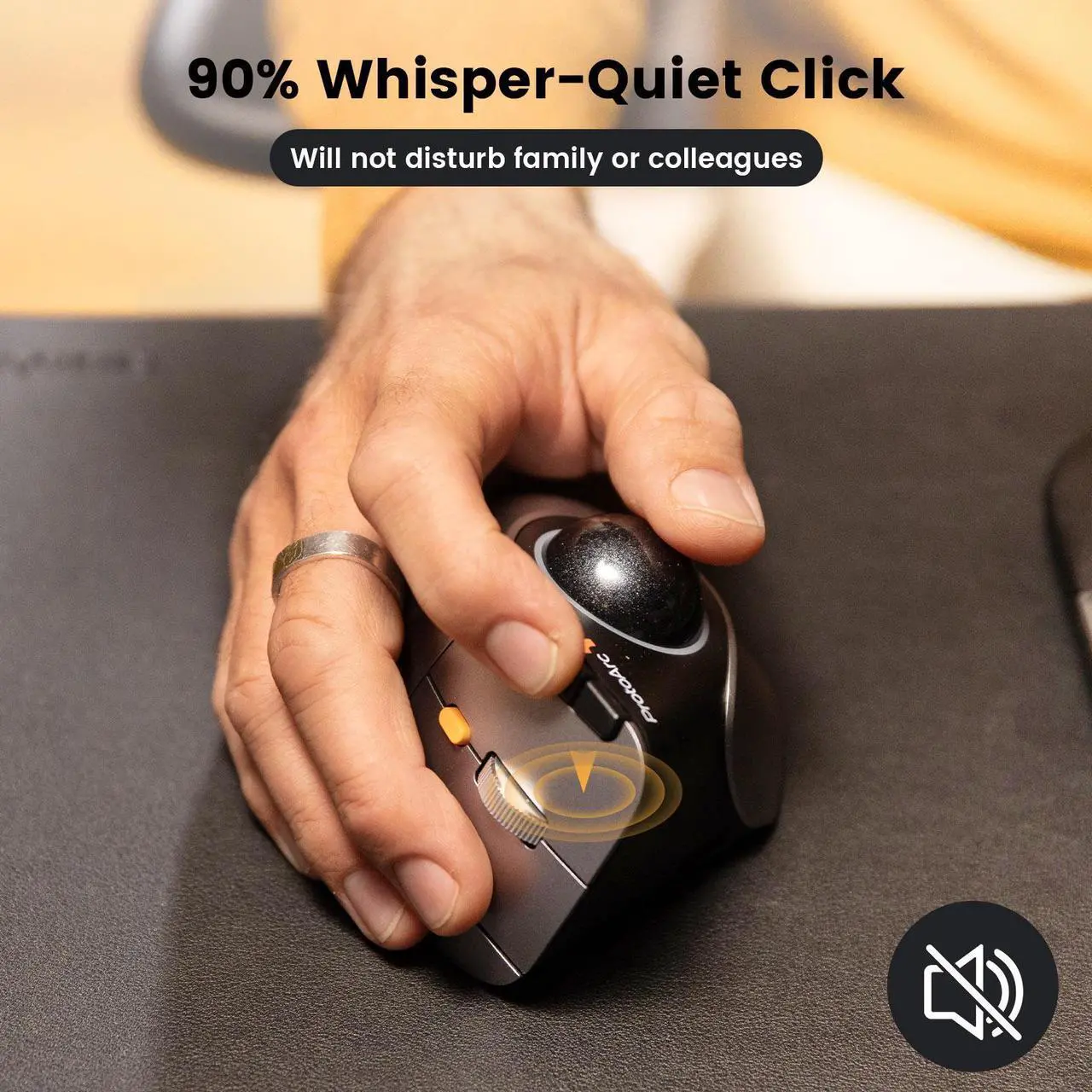 ProtoArc Vertical Wireless Trackball Mouse, EM05 RGB Bluetooth ...