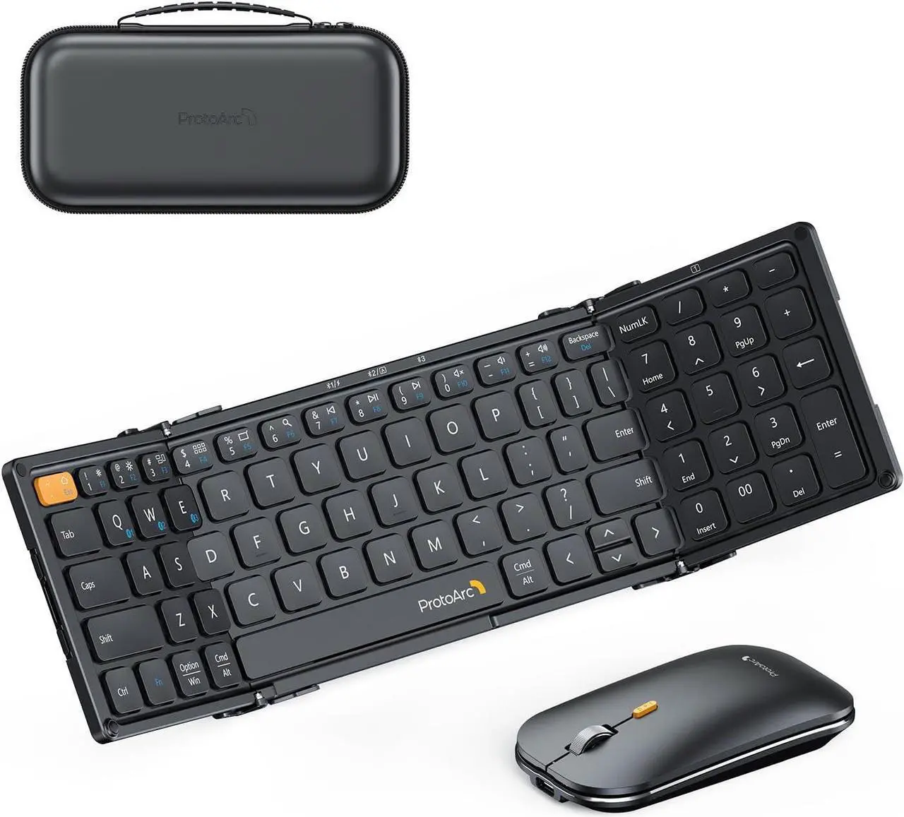 ProtoArc Foldable Compact Keyboard and Mouse, XKM01 Mini Folding ...