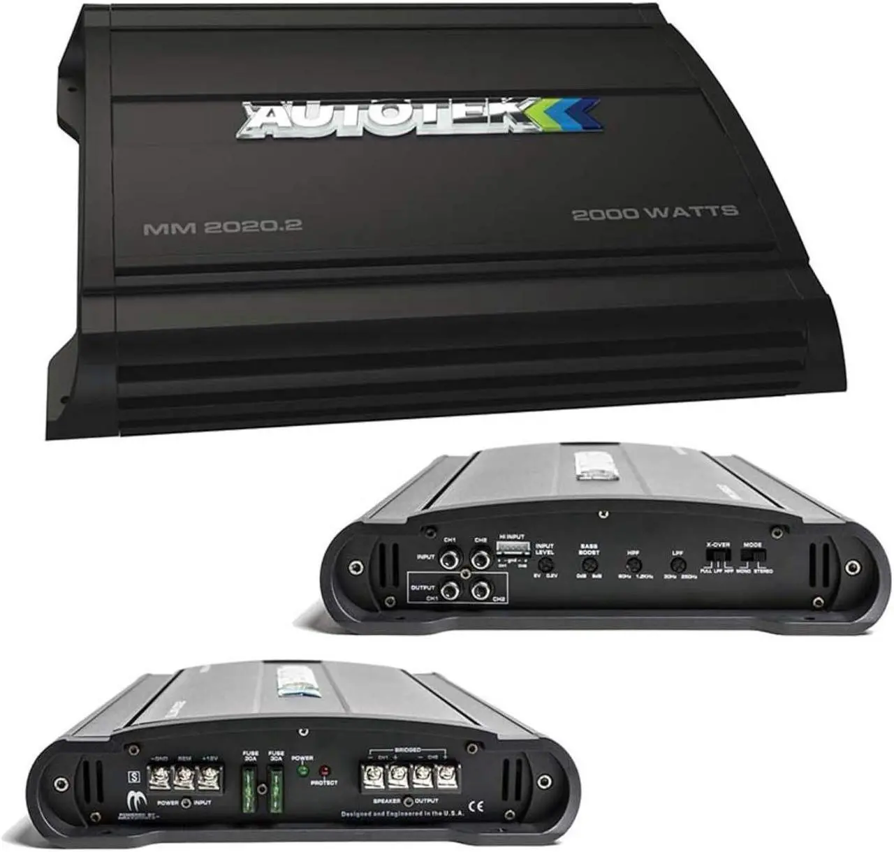 Autotek MM2020.2 Mean Machine 2000W 2 Channel Bridgeable Amplifier Car ...