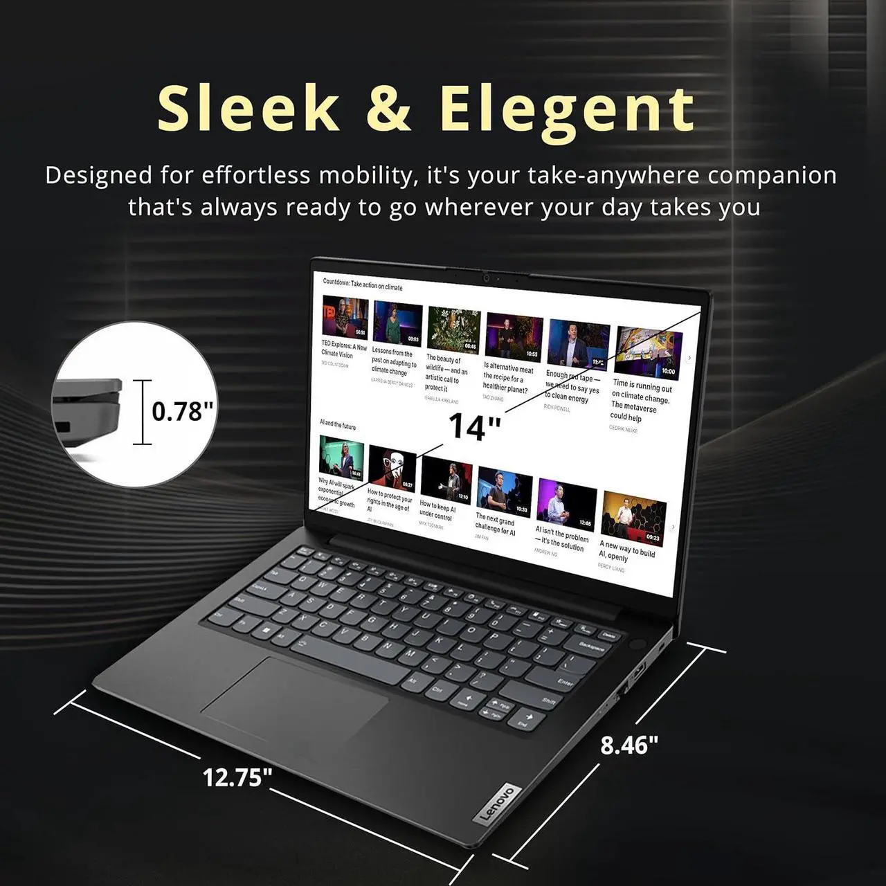 Lenovo V14 G3 14 FHD Business Laptop, 12th Gen Intel Core i7-1255U ...