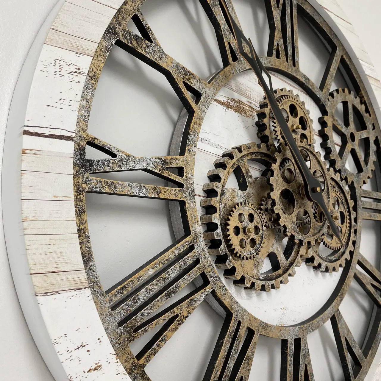 The Gears Clock 24'' Inch Real Moving Gear Wall Clock Vintage ...
