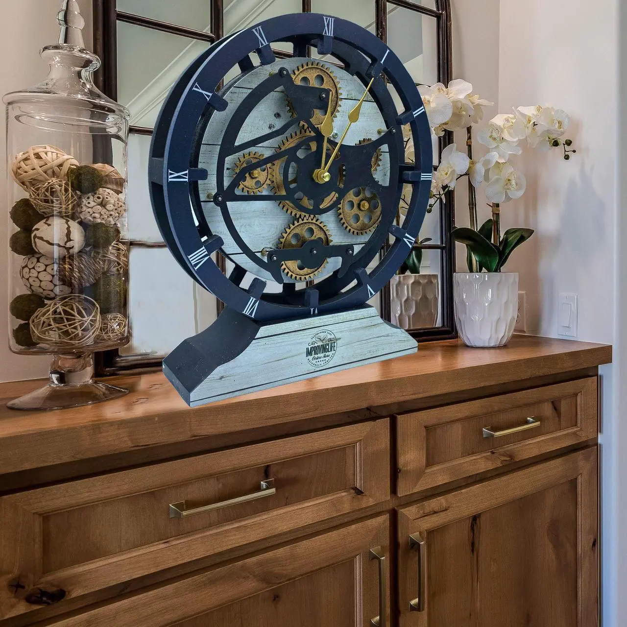 The Gears Clock 16 inches Wall Clock With Real Moving Gears convertible ...
