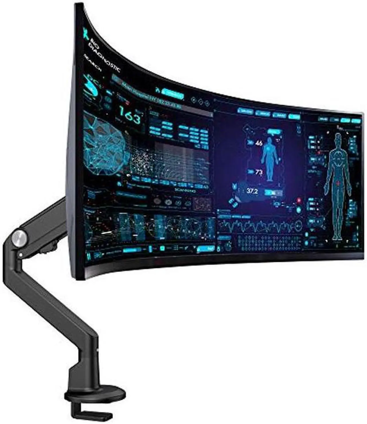 AVLT Single 13"-38" Monitor Arm Desk Mount fits One Flat/Curved ...