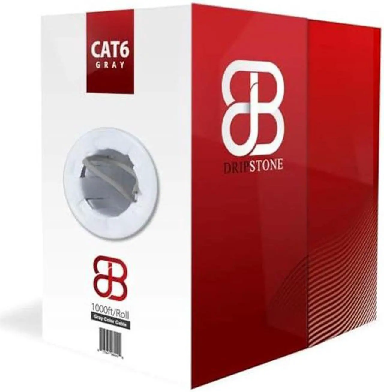 DRIPSTONE CAT6 1000ft 23AWG 550Mhz Solid UTP Ethernet Cable RJ45 CCA ...