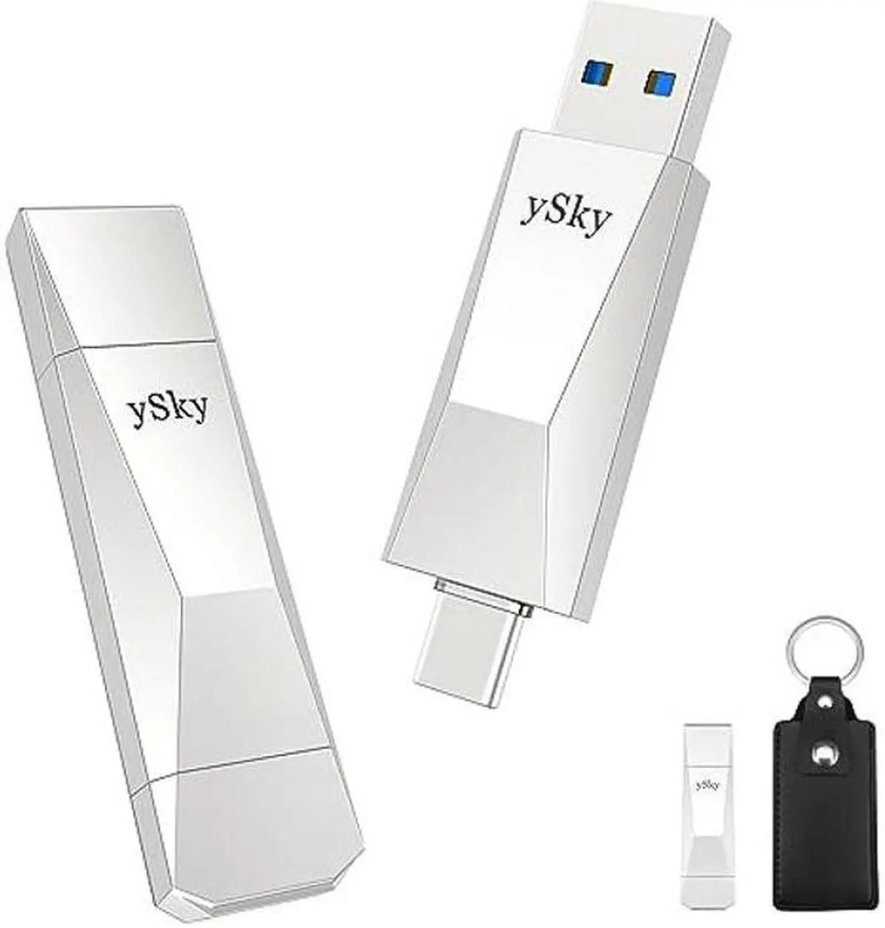 ySky 1TB USB 3.2 SSD Solid State Flash Drive,500MB/s High Speed USB C+ ...