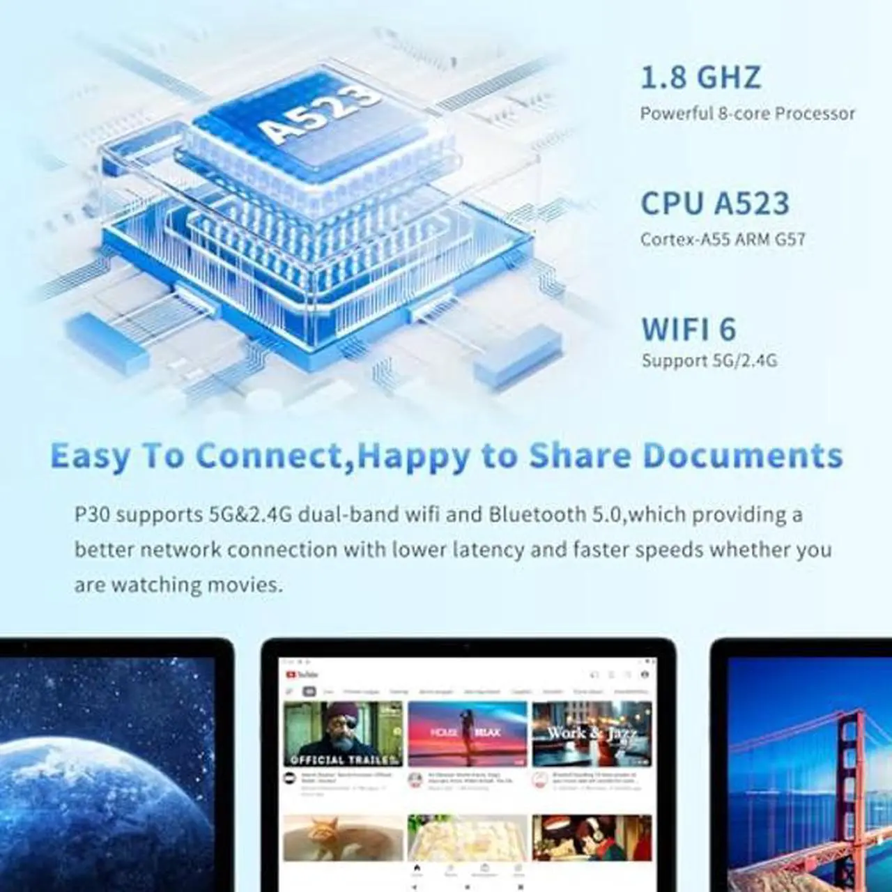 NEWISION Tablet 10 Inch Android 13 Tablets,8GB RAM(4+4GB Expand) 128GB ...