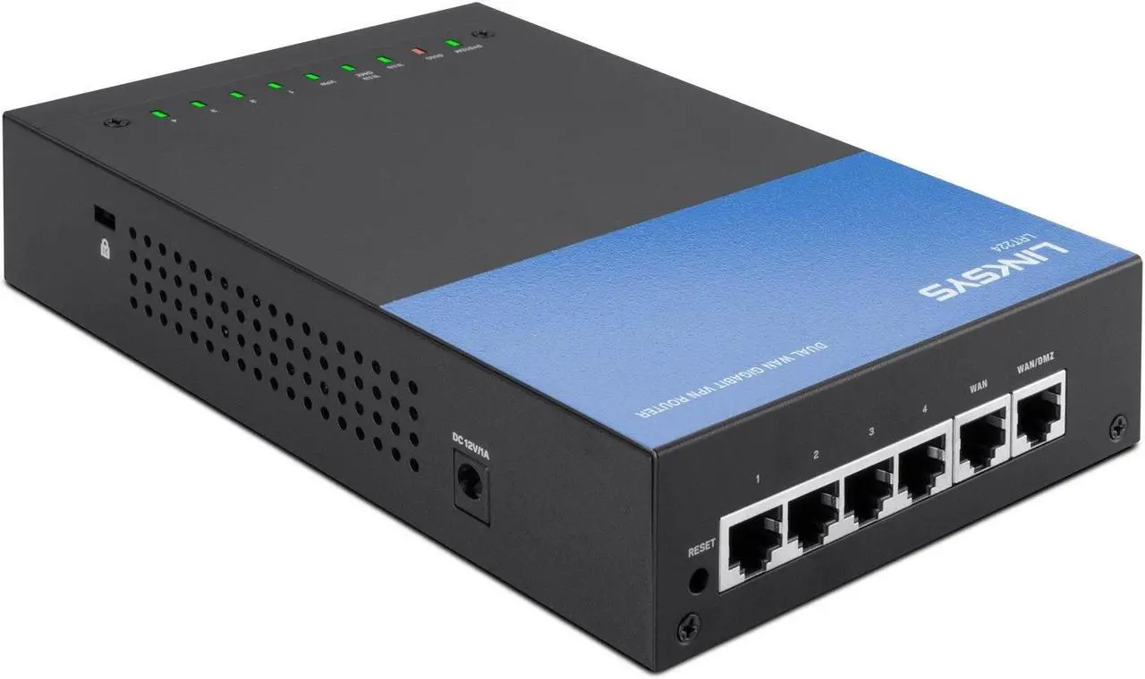 Linksys Business Dual WAN Gigabit VPN Router (LRT224) - Newegg.com