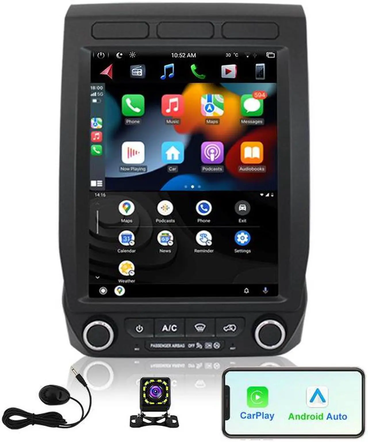 KSPIV 12.1 Inch Tesla Style Touch Screen Car Radio for Ford F150 ...