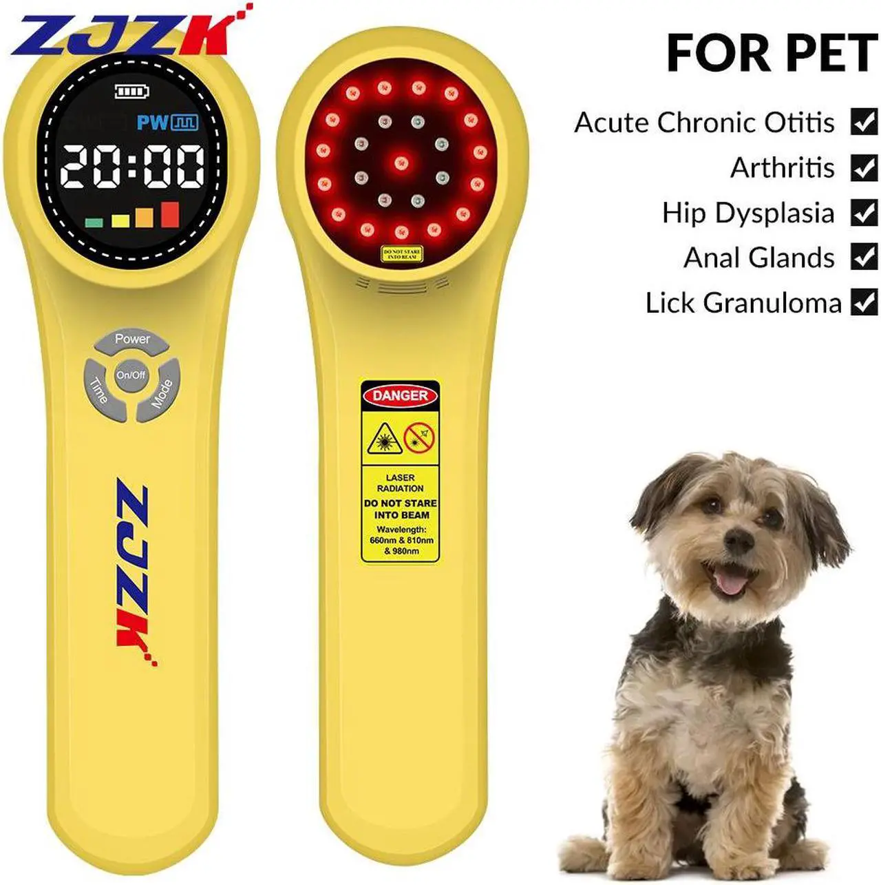 ZJZK Low Level Laser Light Therapy 660nm 810nm 980nm Cold Laser Therapy For Back Pain Tendinitis ...