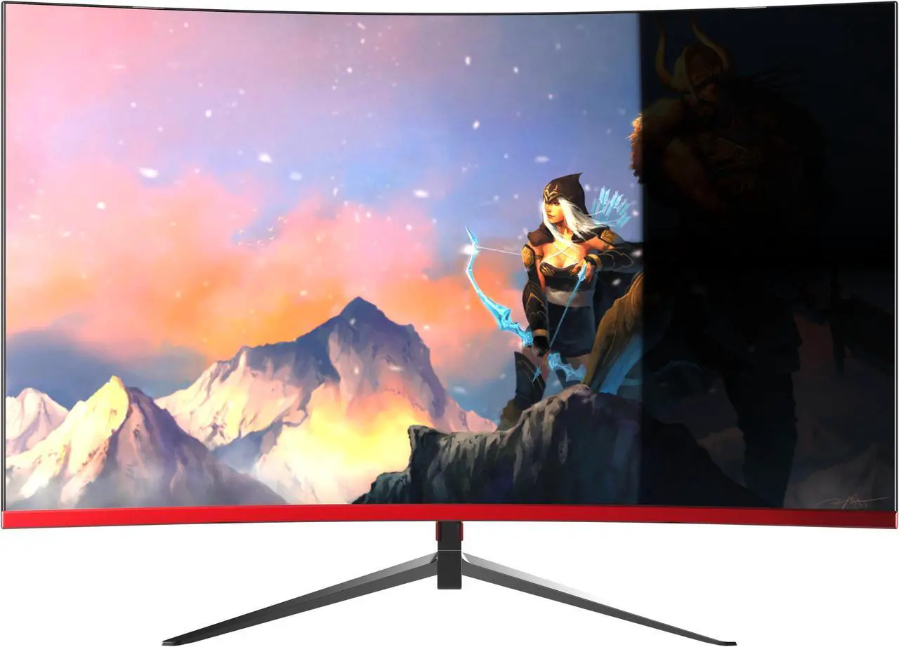 Sealan 27 inch Curved Gaming Monitor 75Hz Full HD 1080P 1800R LED ...