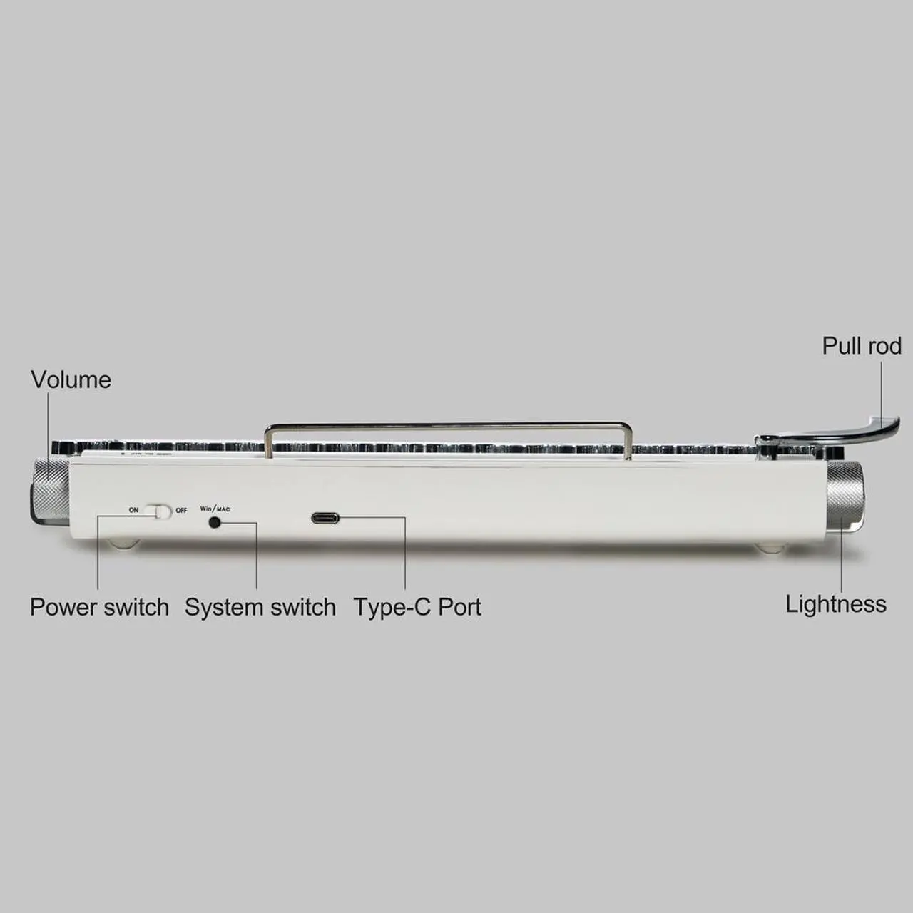 7KEYS Retro Typewriter Wireless Keyboard Style, Mechanical Keyboard ...