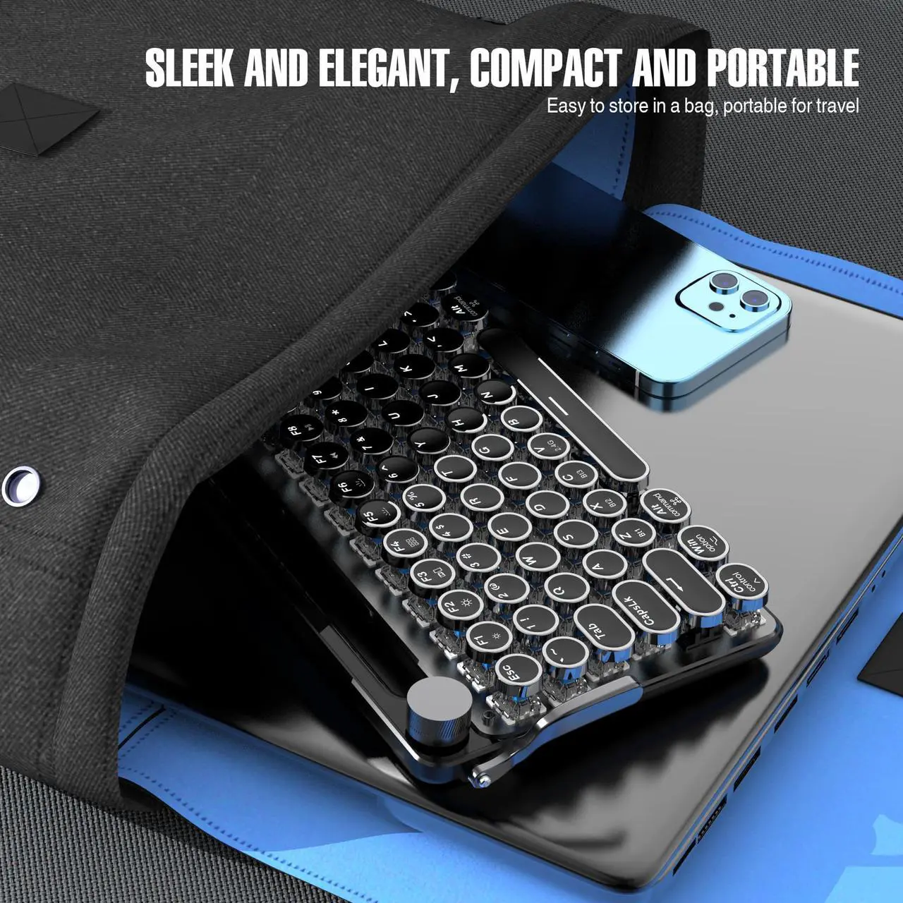 7KEYS Retro Typewriter Wireless Keyboard Style, Mechanical Keyboard ...