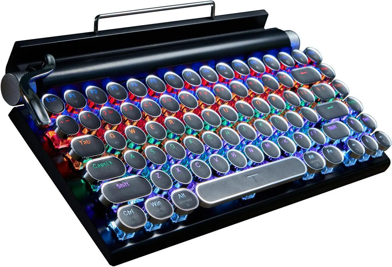 7KEYS Retro Typewriter Wireless Keyboard Style, Mechanical Keyboard ...