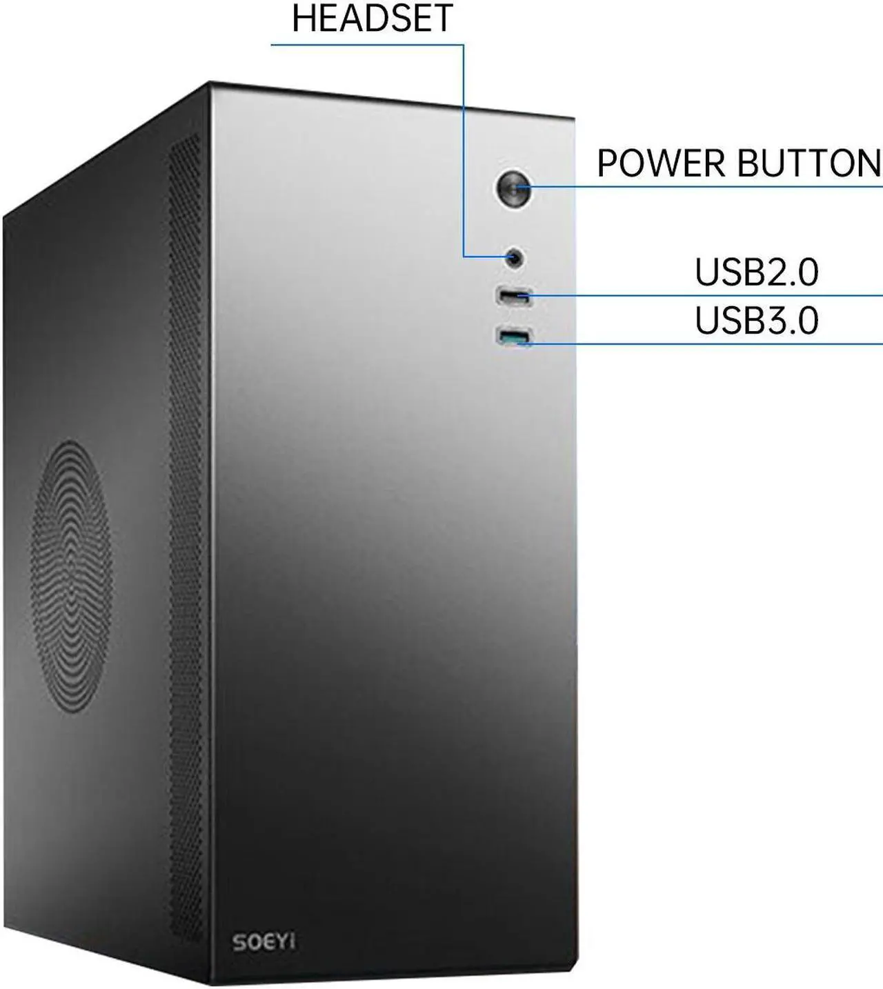 AOACE Gaming PC Desktop Computer, AMD Ryzen 7 5700G 3.8GHz, AMD Radeon ...