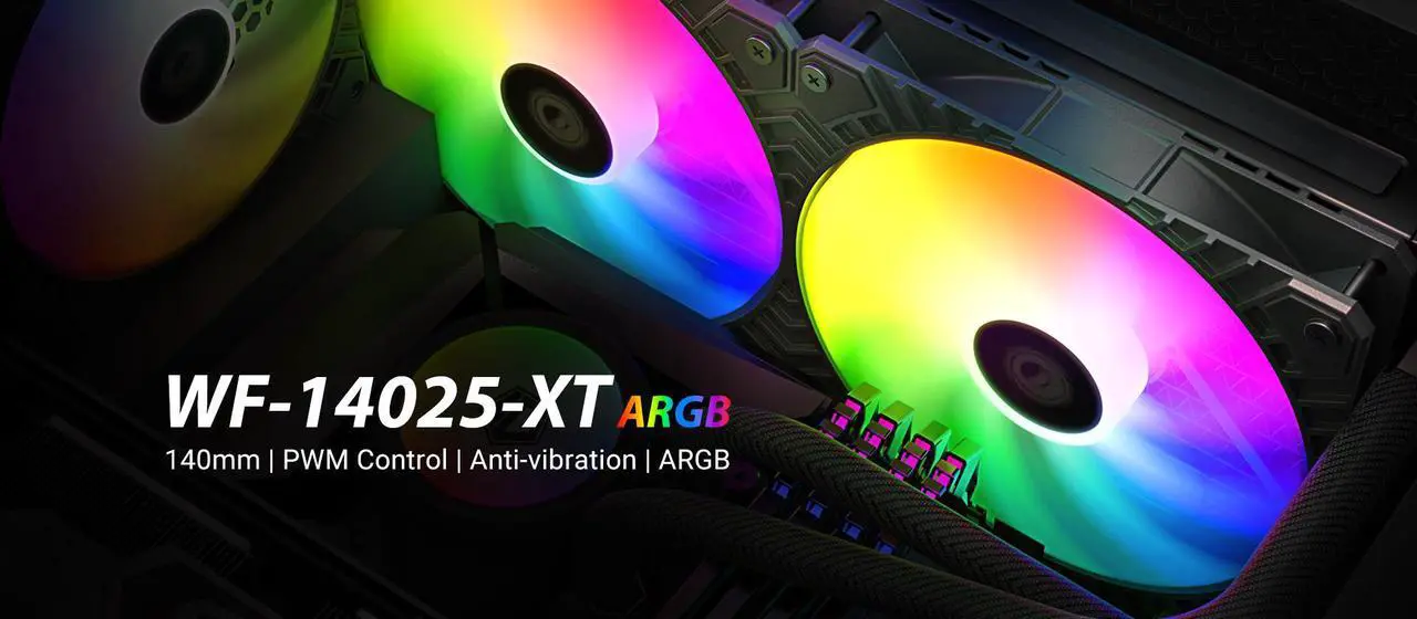 ID-COOLING WF-14025-XT ARGB 14cm PWM fan ARGB Low Profile Cooling Fan For CPU&GPU&VGA cooler 3 ...