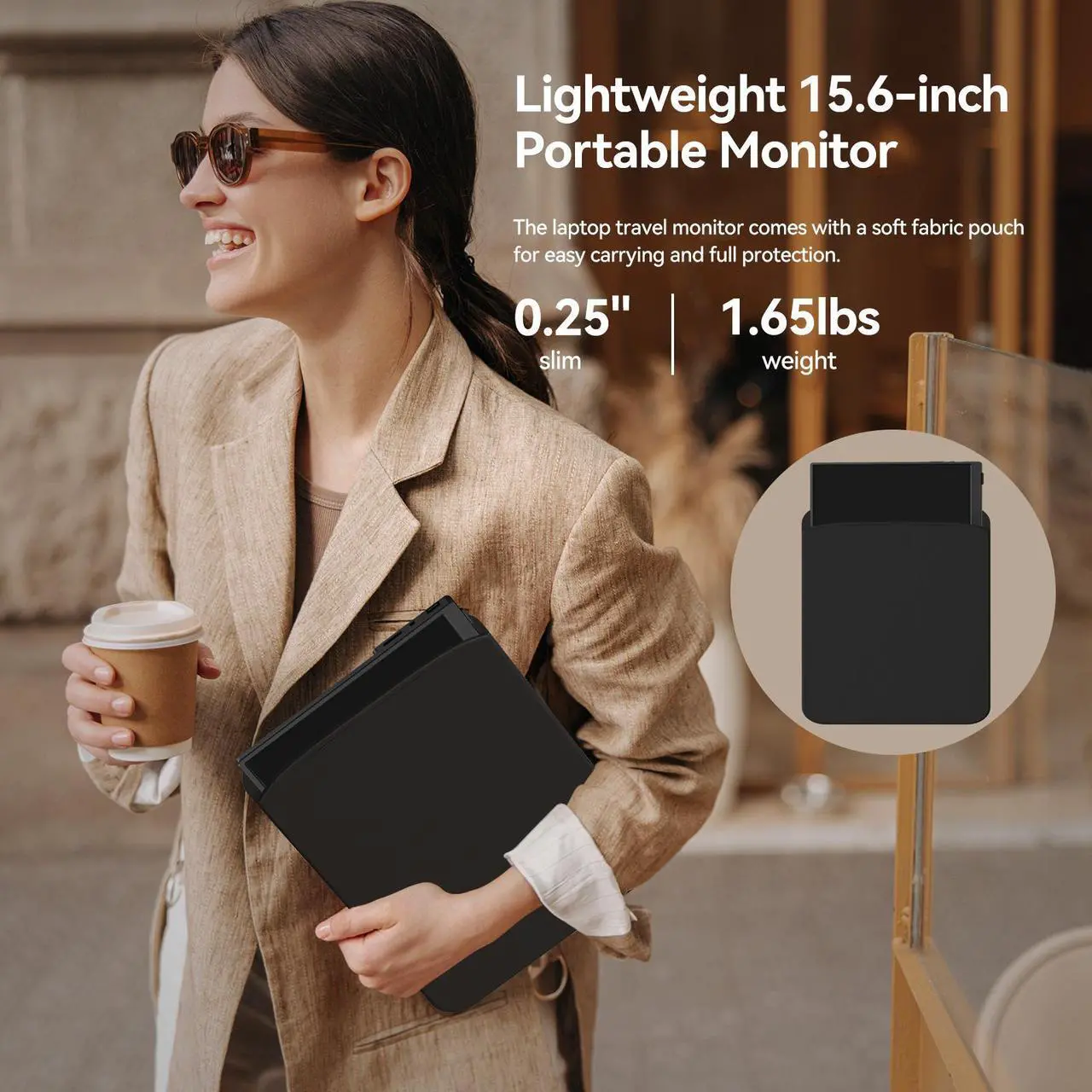 AUSDOM 15.6 Portable Monitor for Laptop: 15.6" 1080P Portable Second ...