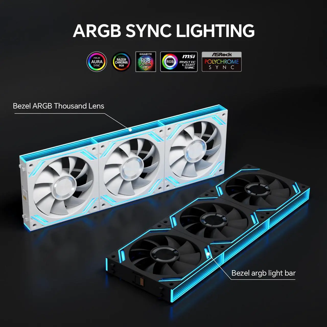 iHTP UNI Fan 120mm ARGB PWM G120PRO Forward Case fan, Daisy-Chain ...