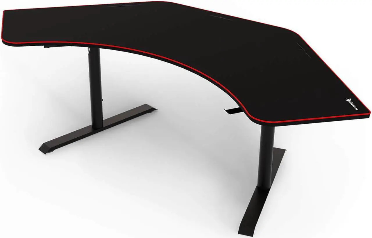 Arozzi Arena Angelo Ultrawide Corner Curved Gaming and Office Desk with ...