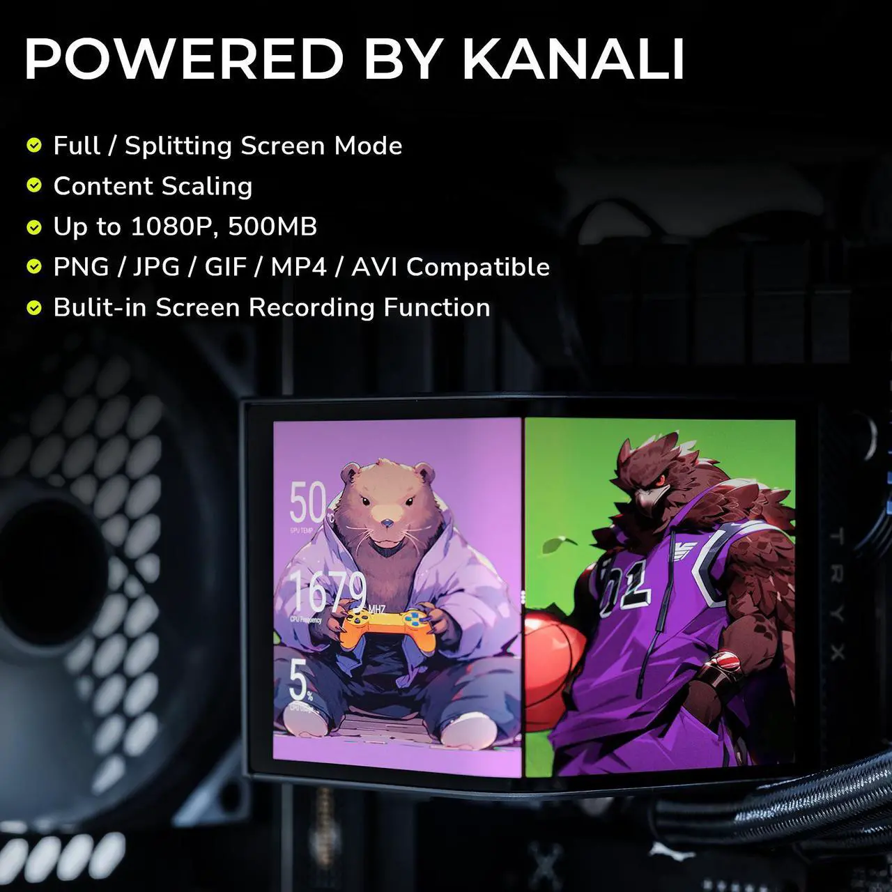 TRYX Panorama 360 ARGB 360mm AIO 6.5'' AMOLED Curved Screen 3D ...